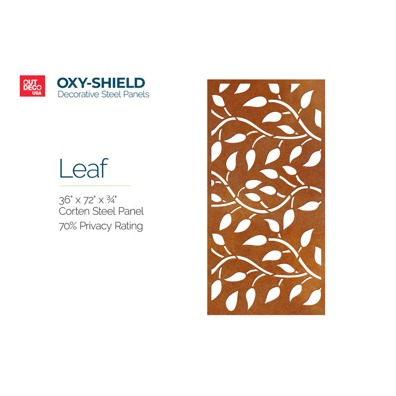 OUTDECO Steel Leaf Decorative Panel & Reviews | Wayfair